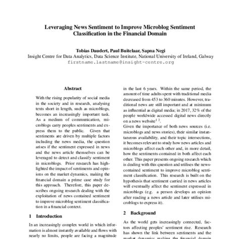 Leveraging News Sentiment To Improve Microblog Sentiment Classification