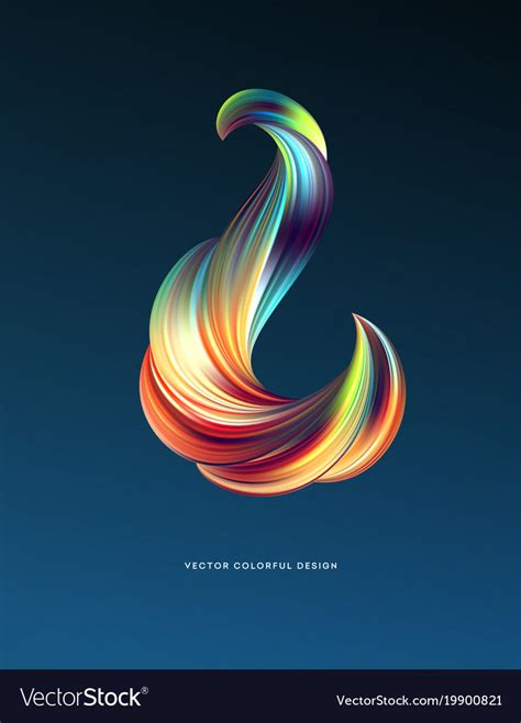3d Abstract Colorful Fluid Design Royalty Free Vector Image