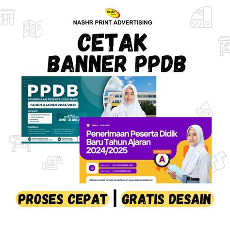 Jual Cetak Banner Ppdb Cetak Banner Custom Spanduk Ppdb Free Desain Cetak Banner Sekolah Cetak