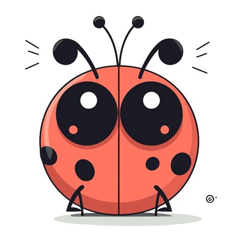 Premium Vector Cute Ladybug Cartoon Character Vector Illustration On
