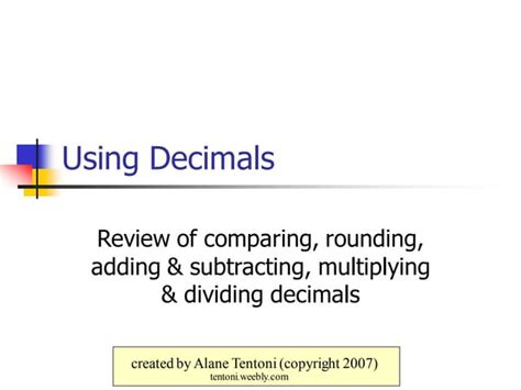 7 Lesson 4 1 Terminating And Repeating Decimals Pptx
