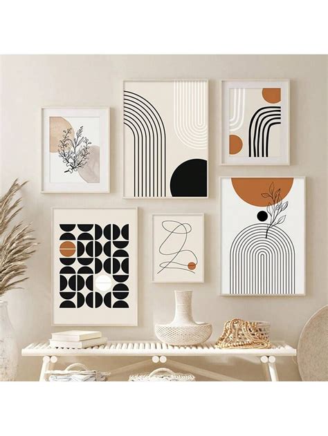 1 Pièce Oeuvre Dart Imprimée Sur Canevas Couleur Beige Style