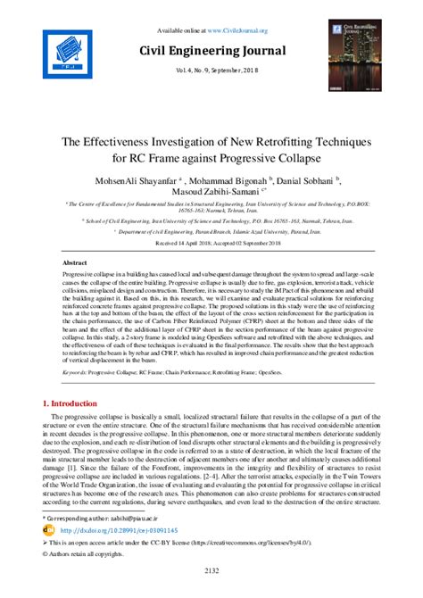 Pdf The Effectiveness Investigation Of New Retrofitting Techniques