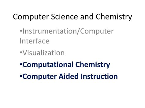 PPT Computational Science Computational Chemistry In The FAMU Chemistry Department PowerPoint