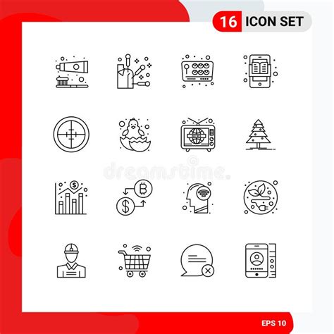 16 Thematic Vector Outlines And Editable Symbols Of Badge Learning Game E Education Apps