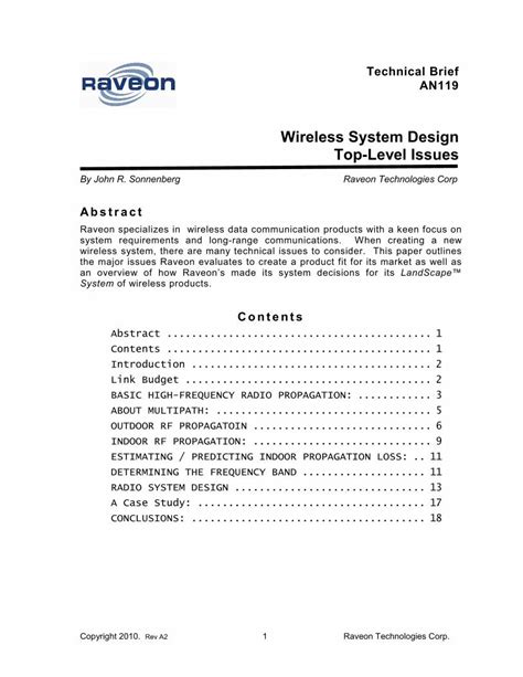 Pdf Wireless System Design Top Level Issues Data Radio Modems Dokumen Tips