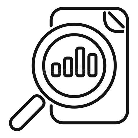 Magnifying Glass Analyzing Financial Document With Growing Bar Chart Stock Illustration
