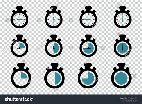 Timer Clock Icon Set Different Vector Stock Vector Royalty Free 2294845391 Shutterstock