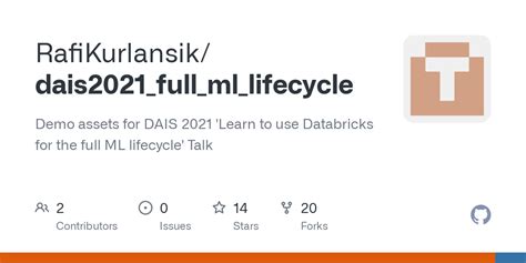 github rafikurlansik dais2021 full ml lifecycle demo assets for dais