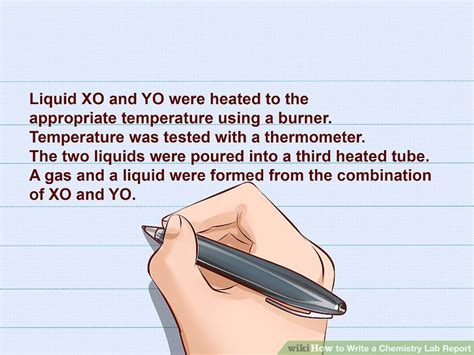 How To Write A Chemistry Lab Report Steps With Pictures