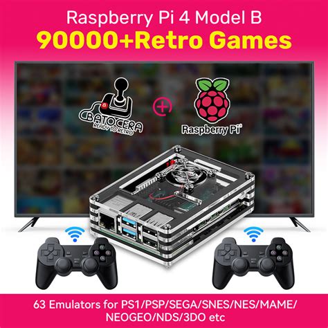 Jual Raspberry Pi 4 Model B With 90000 Retro Games Batocera System Mini Pc Video Game Consoles