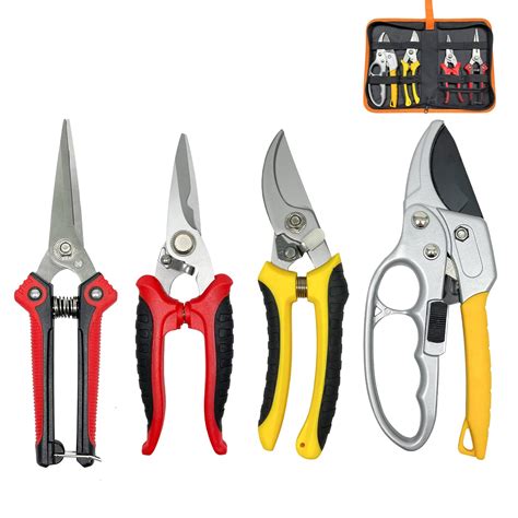 Sutekus 4 Pack Garden Pruning Set Shears Hand Pruners