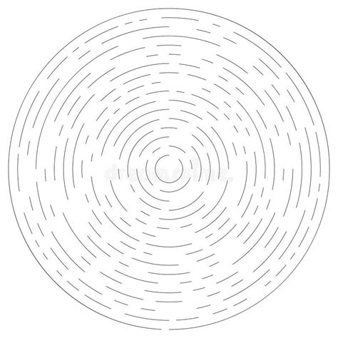 Segmented Circular Concentric Circle Element Stock Vector