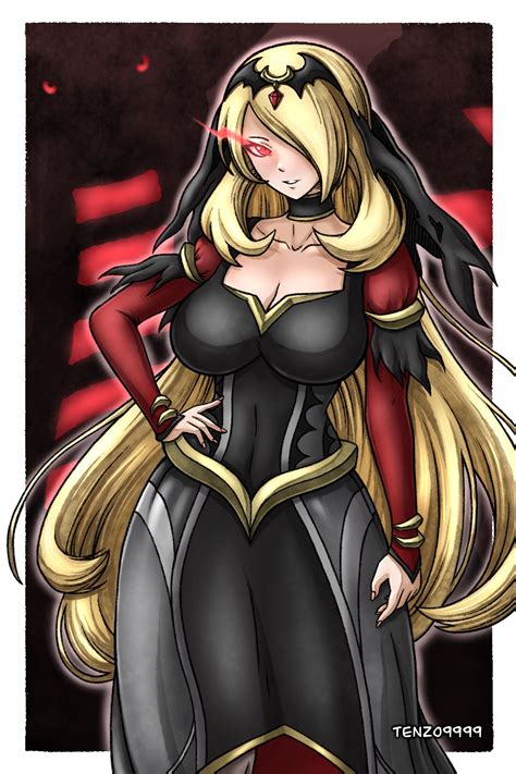 Cynthia And Giratina Pokemon And More Drawn By Kalesklok Danbooru