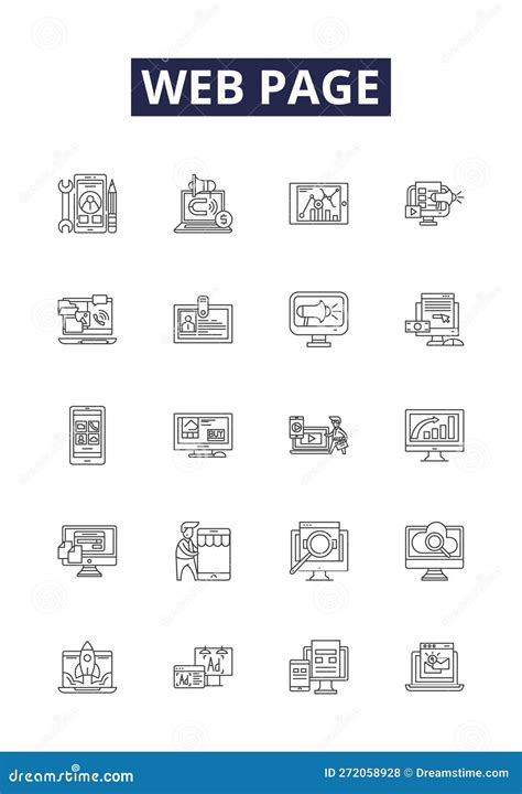 Webpage Html Code Outline Icon Cartoon Vector 133330345