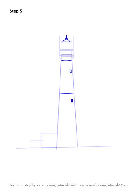 How To Draw Lighthouse At Beach Other Places Step By Step DrawingTutorials101 Com