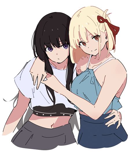Nishikigi Chisato And Inoue Takina Lycoris Recoil Drawn By Atenaba Danbooru