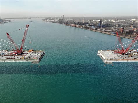 Longest Cable Stayed Bridge Nears Completion On Us Canada Border