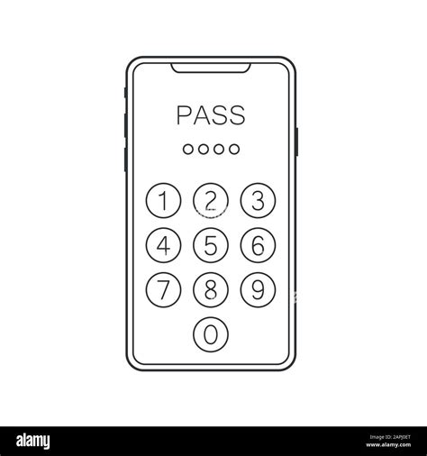 Mobile Phone Unlocked Notification Button And Password Field Vector
