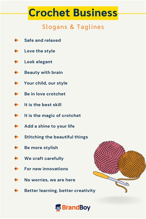 450 catchy crochet slogans and taglines generator guide in 2023