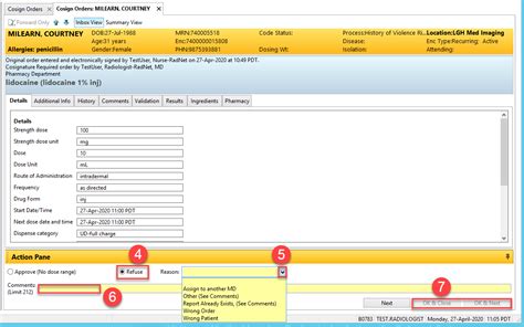 Refused Orders Medical Imaging