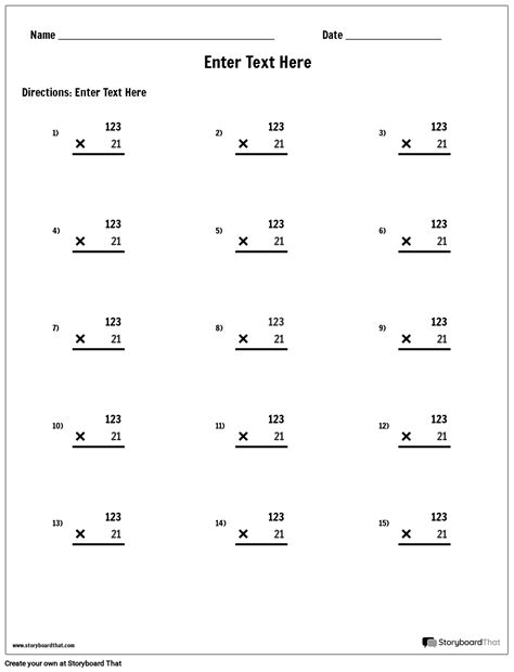 Storyboard That Multiplication Worksheet Creator 2025
