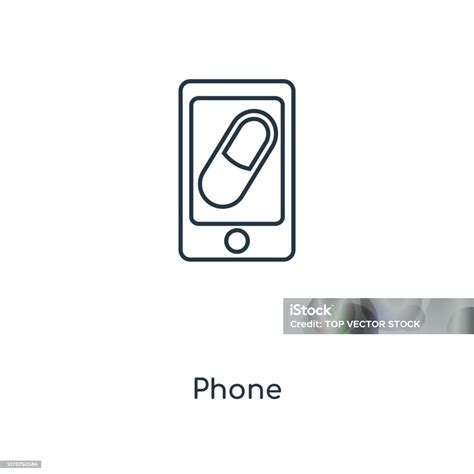 전화 개념 선 아이콘입니다 선형 전화 개념 개요 기호 디자인입니다 이 간단한 요소 그림 사용할 수 있습니다 웹 및 모바일 Ui Ux가 0명에 대한 스톡 벡터 아트 및 기타