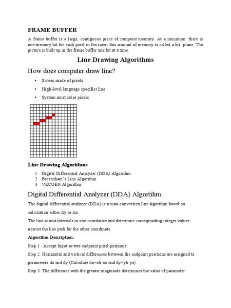 Line Drawing Algorithms A Technical Explanation And Comparison Of The