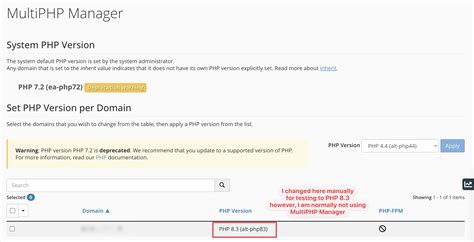 Wp Toolkit Shows Wrong Php Version Using Php Selector Cpanel