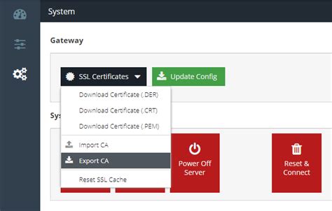Migrating The Ssl Intercept Certificate To A New Gateway Help Unified Security Service