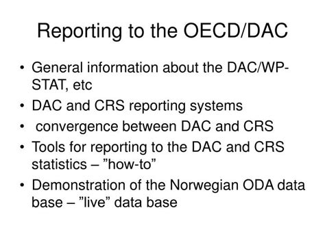Ppt Reporting To The Oecd Dac Powerpoint Presentation Free Download Id 1489674