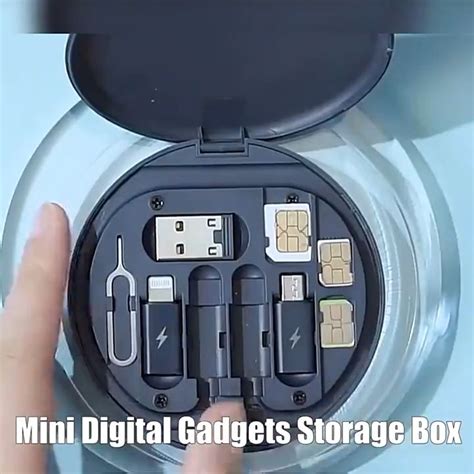 5 In 1 60w สายชาร์จได้ไว Type C มัลติฟังก์ชั่นโทรศัพท์มือถือเคเบิลข้อมูลกล่องจัดเก็บชุดที่ชาร์จ