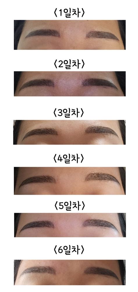 [눈썹문신] 눈썹문신 리터치 탈각과정 후기 콤보눈썹 내돈내산 네이버 블로그