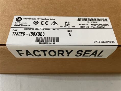 New Sealed Allen Bradley 1732es Ib8xob8 Ser A Armorblock Ethernet Ip S Rocautomation
