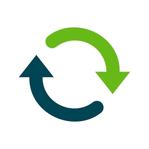 premium vector flat icons for recycle spin recycle update reload