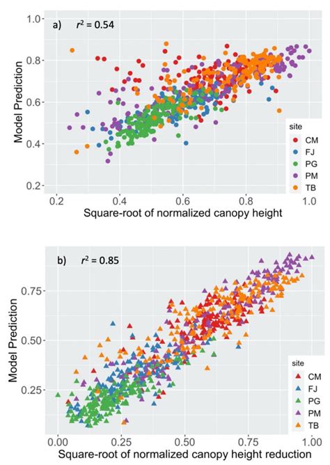A Model Predicted Versus Lidar Derived Pre Hurricane Canopy Height