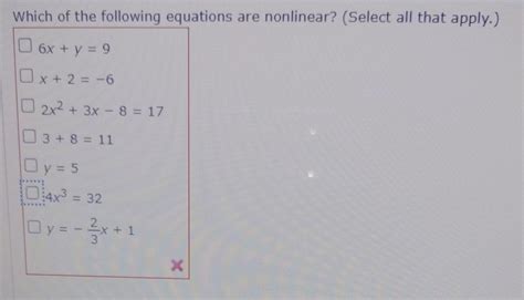 Solved Which Of The Following Equations Are Nonlinear Chegg