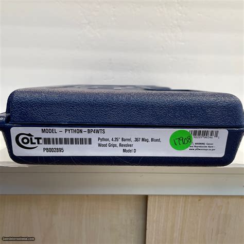 Colt Python Bp4wts 357 Magnum New In Box