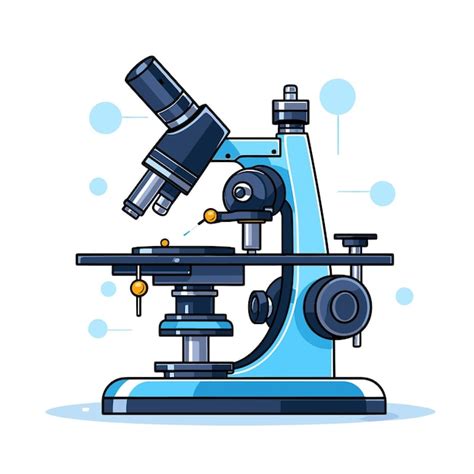Premium Vector Vector Of A Microscope With A Microscope Icon On Top