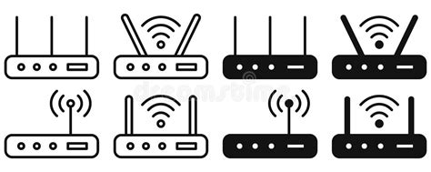 Wifi Router Wireless Ethernet Modem Router Stock Vector Illustration