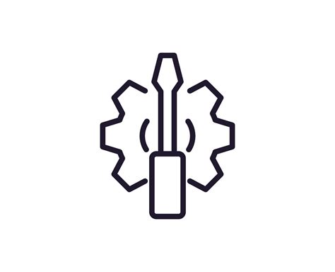 Setting Line Icon On White Background 28684331 Vector Art At Vecteezy