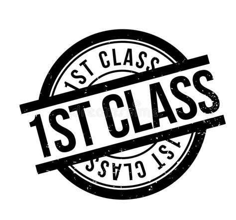 1st Class Rubber Stamp Stock Vector Illustration Of Mark 100260414
