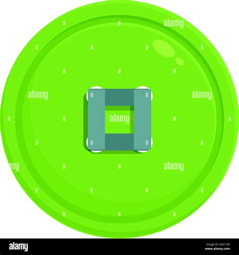 Top Classic Button Icon Cartoon Vector Fashion Sew Circular Art Top Classic Button Icon