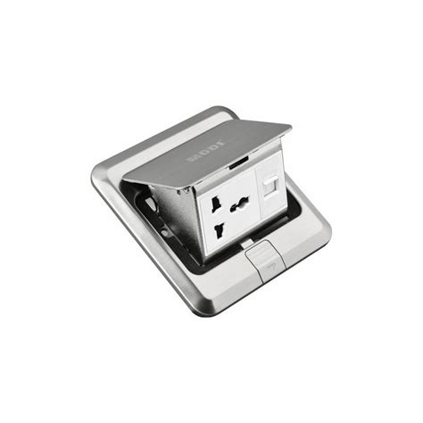 Buy Multi Socket With Computer Floor Socket Silver Online Dubitrade