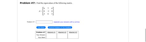 solved problem 7 find the eigenvalues of the following