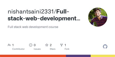 GitHub Nishantsaini Full Stack Web Development Course Full Stack Web Development Course