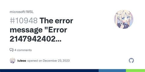 The Error Message Error 2147942402 0x80070002 Occurred While Starting Ubuntu2204exe