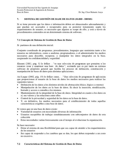 bd 07 1 sistema de gestion de base de datos sgbd pdf bases de