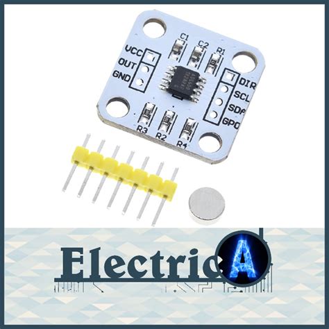 As5600 12bit Magnetic Encoder Angle Measurement Sensor Module With Magnet [electrica] Shopee