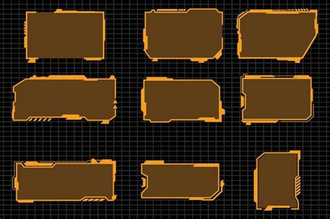 Premium Vector Digital Interface HUD Elements Set Pack User Interface Frame Screens Callouts
